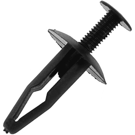 25Pcs Plastic Rivets Fastener Car Bumper Push Clips 32mm Long Black
