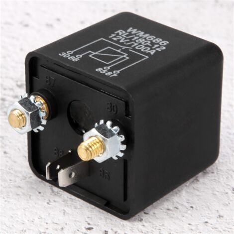 12V 100Amp 4-Pin Heavy Duty ON/OFF Switch Split Charge Relay For Auto ...