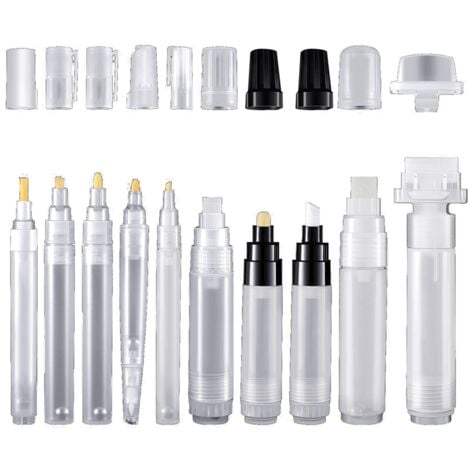 10 Pieces Refillable Paint Pens Empty Pen Rod Markers Acrylic Marker ...