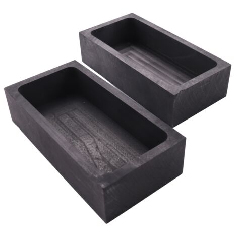 2 Pieces 1 KG Graphite Ingot Mold Crucible Mould for Melting Casting ...
