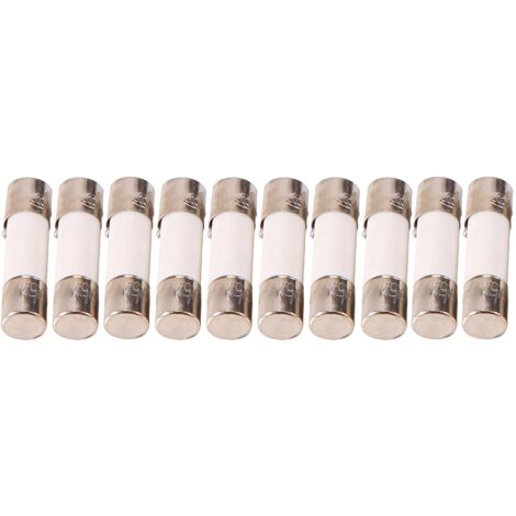 10Pcs 250V 0.5A 500mA Fast Blow Ceramic Fuses Tubes 5mm x 20mm