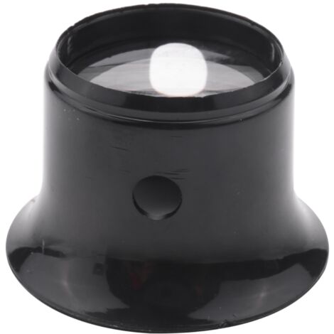 Watchmaker Loupe 10 times Magnifying glass jeweler eyepiece lens Black