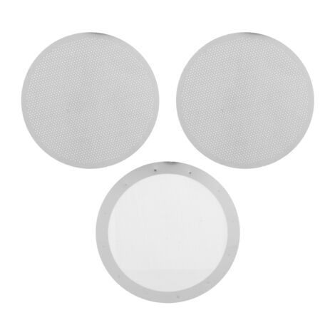 3 Pack Metal Reusable Coffee Filter Mesh for Maker Espresso Maker, Silver