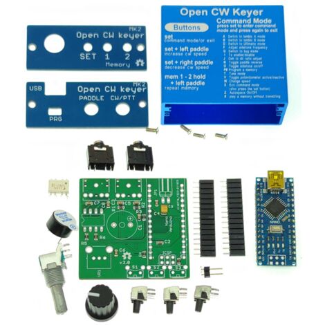 Open CW Keyer MK2 KIT with Metal Case Speed Adjustable From 1 to 999 ...