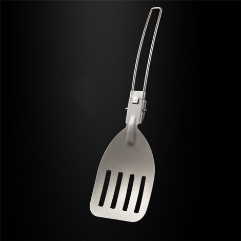 Folding Spatula Fold Spoon Stainless Steel Outdoor Camping Gear Cooking ...