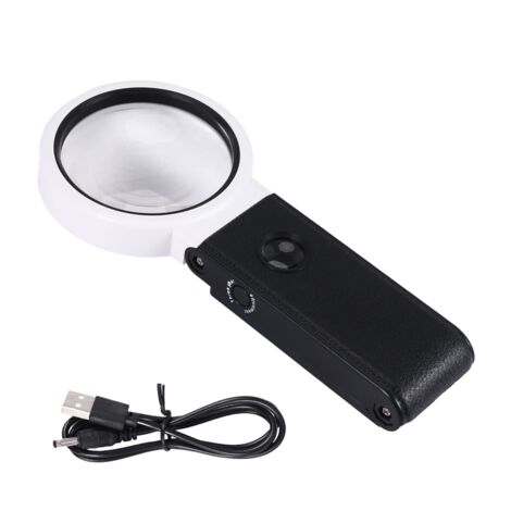 Magnifying Glass with Light and Stand, Hands Free Handheld 6X 25X ...