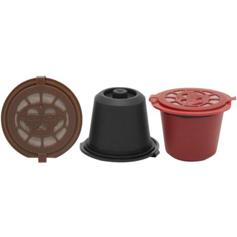 3 Pcs Refillable Reusable Espresso Capsule for Coffee Machine Refill Empty