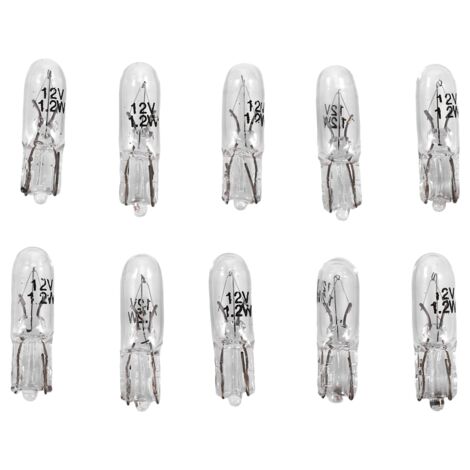 10Pcs T5 17 86 206 286 Halogen Bulb Car Instrument Panel Lamp Auto Wedge Dashboard 1.2W 12V ...