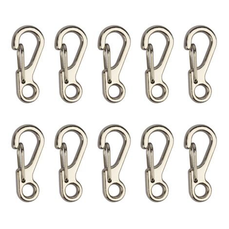 Mini Alloy Carabiner Clip Tiny Spring Snap Hook Carabiners for Backpack ...