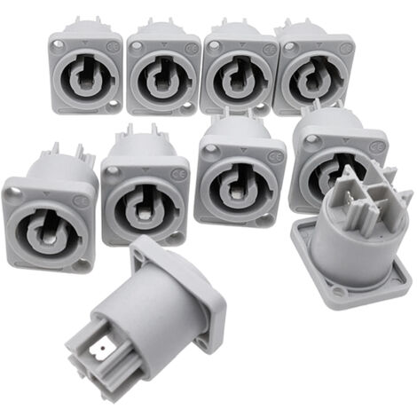 10PCS Powercon Connector 3 Pins 20A 250V Power Speaker Panel Socket ...
