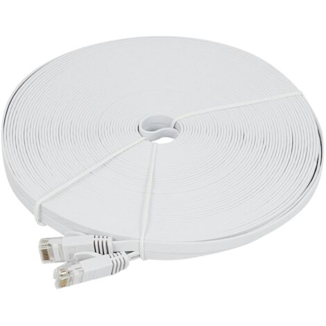 Cat 6 Ethernet Cable 100 Ft (30 Meters) Flat Slim Long Internet Network ...