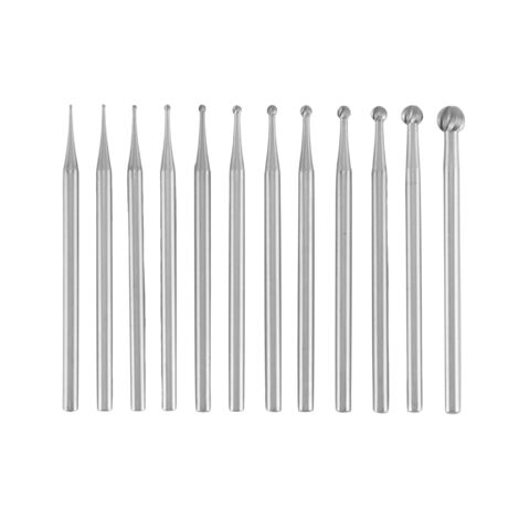12Pcs Round Shape Ball Burr Set - 3/32Inch Shank Jewelry Making Burs ...