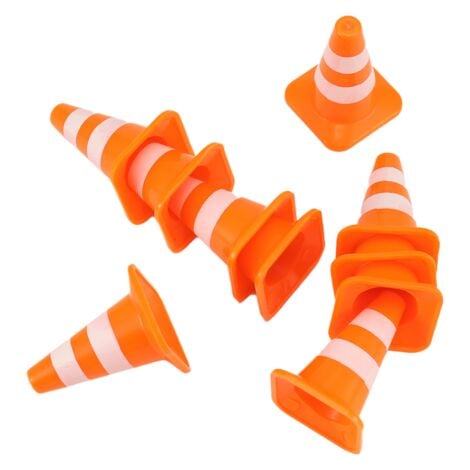 Mini Traffic Cones 10Pcs Miniature Road Construction Kids Signs Toys