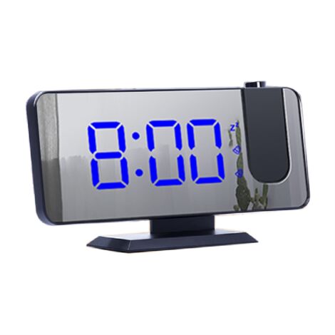 LED Digital Smart Alarm Clock 180 ° Time Projection with Snooze Wake Up ...