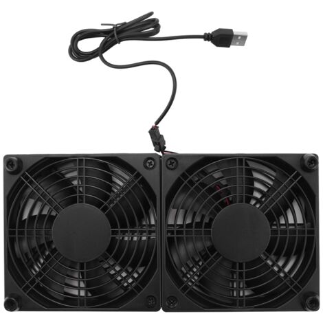 120Mm 5V USB Powered PC Router Dual Fans