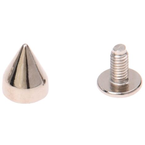 50Pcs Metal Cone Screwback Spikes Stud Leather Cloth Craft DIY Goth ...