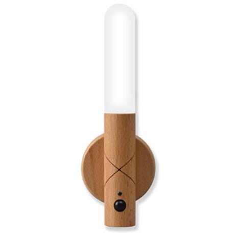 LED Circular Wooden Stick Magnetic Handheld Night Light USB Wireless ...