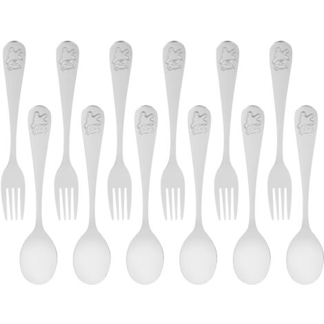 12 Pieces Kids Silverware Stainless Steel Children's Safe Flatware