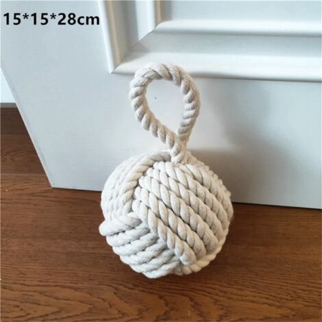6Inch Dia.Monkey Rope Knot Door Stopper Nautical Stopper, B