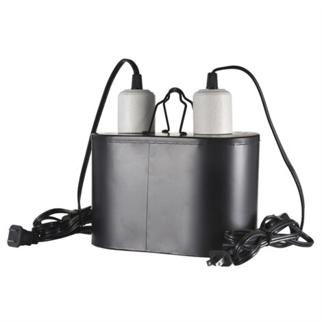 Dual Reptile Light Fixture Heating Lamp US Plug