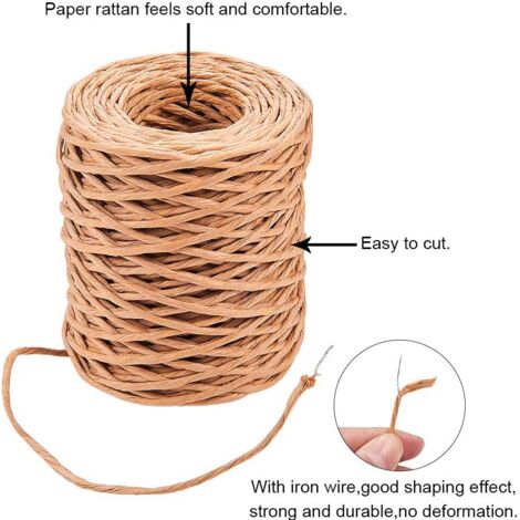 1.0Mm Light Brown Floral Bind Wire Wrap Twine Handmade Iron Wire Paper ...