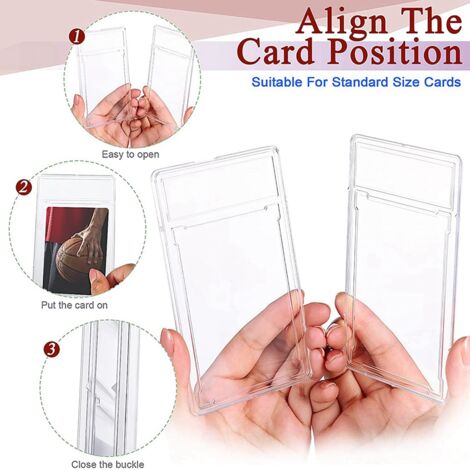 Trading Cards Protector Case Acrylic with Label Position (24 Pieces)