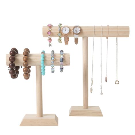 Portable Bracelet Chain T-Bar Rack Jewelry Display Stand A