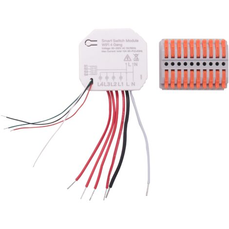 Mini DIY WiFi Smart Light Switch 4 Gang 1/2 Way Module Life