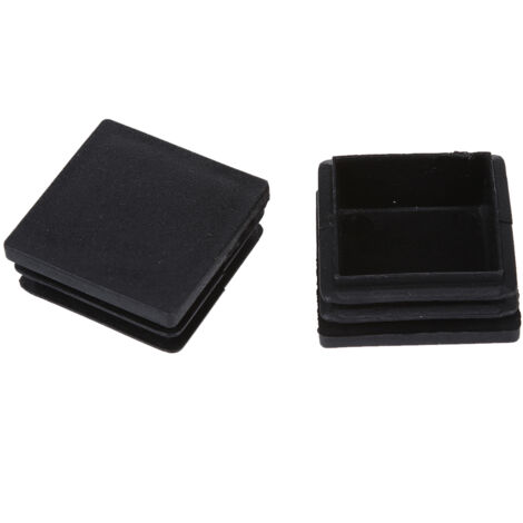 40mm x 40mm Plastic Square Tube Inserts End Blanking Caps Black 10 Pcs