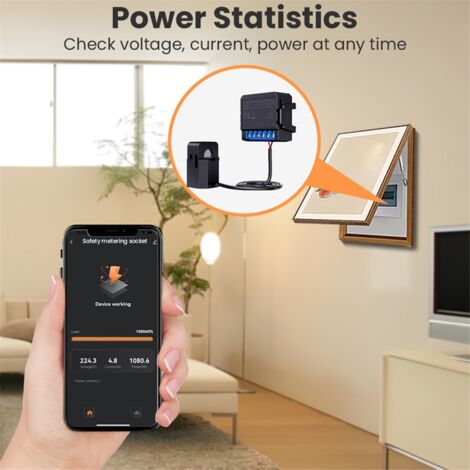 Clamp KWh Power Production Consumption Bidirectional Monitoring Meter