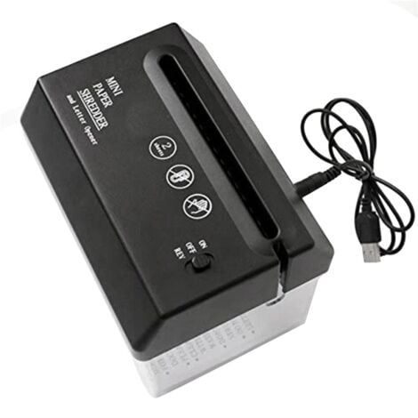 Portable Electric Paper Shredder USB Battery Operated