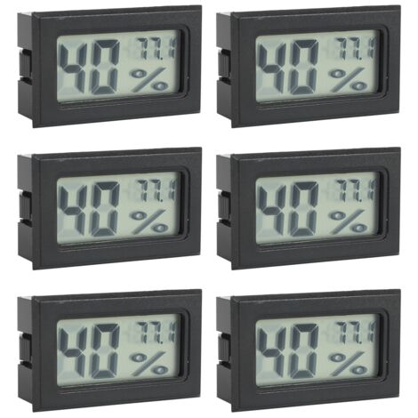 6Pack Mini Hygrometer Indoor Humidity Meter Digital Thermometers with ...