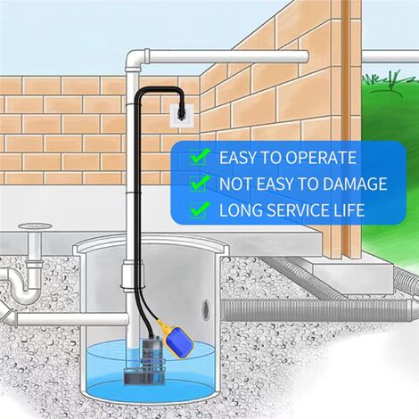 Float Switch for Water Tank with Power Cord Sewage Pool Pond