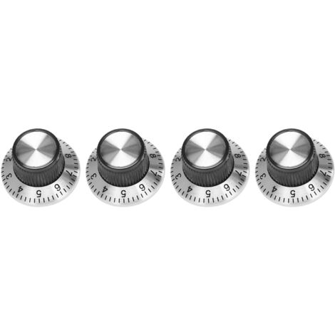 4 x potentiometer Pot metal knob with 0-9 turntable for 6mm shaft