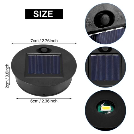 4 Pieces Replacement Solar Light Tops Outdoor Hanging Lantern Parts ...