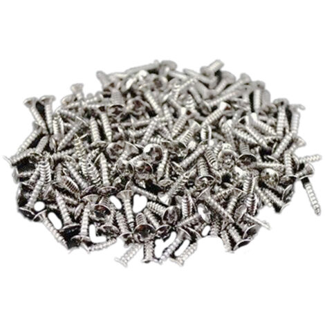 100pcs Guitar Pickguard Screws For Strat/Tele Electric Bass silver