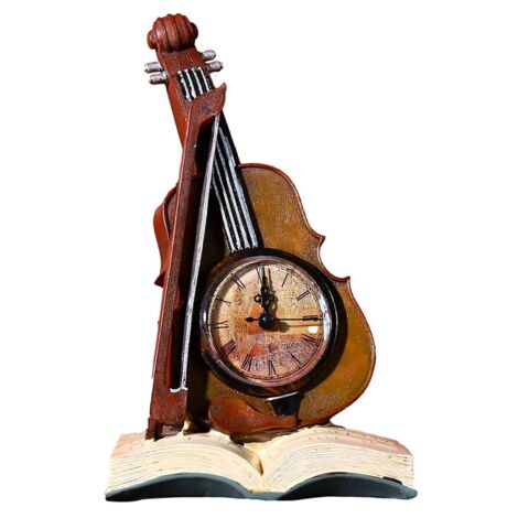 Aesthetic Digital Clock Miniature Violin Decoration, Vintage Violin ...