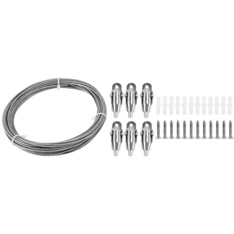 10M Stainless Steel Wire Rope PVC Coated Cable Adjustable Curtain Lamp ...