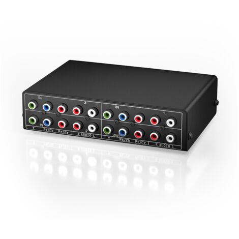3-Way RGB Component AV Switch Video Audio Selector 3 in 1 Output Ypbpr ...