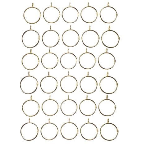 30 Pcs Openable Gold Curtain Rings Open and Close Metal Rustproof ...