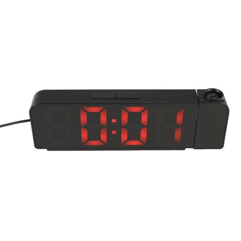 180° Rotation Projection Alarm Clock 12/24H LED Digital Clock Ceiling ...
