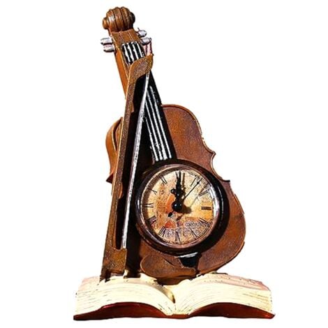 Aesthetic Digital Clock Miniature Violin Decoration, Vintage Violin ...