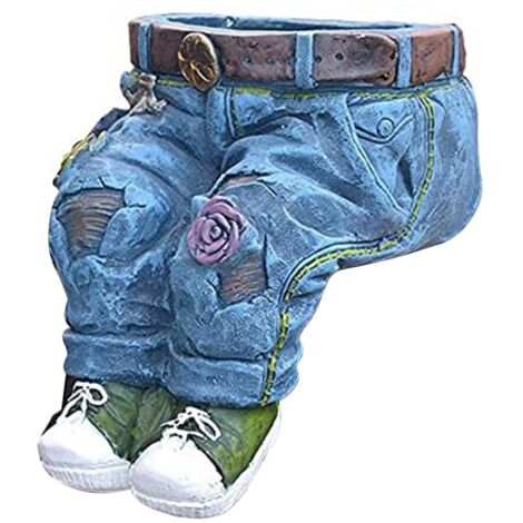 Denim Clothes Pants Resin Flower Pots Jeans Planter Garden Decoration ...