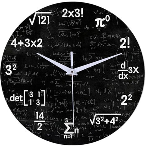 Math Wall Clock,Mathematics Clock,for Kids Formulas Icons Clock ...