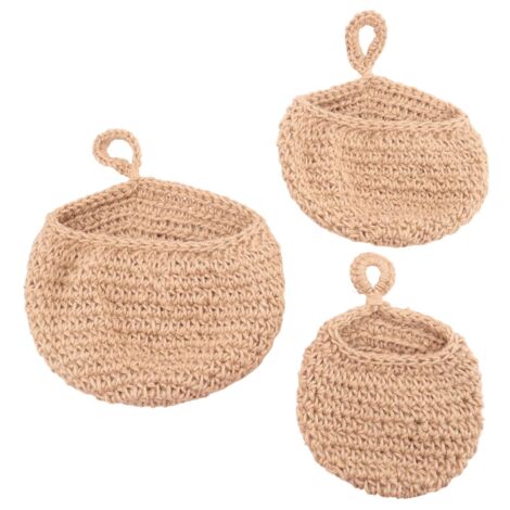 Hanging Fruit Basket forKitchen, Wall Vegetable Baskets, Handwoven ...