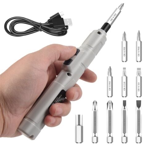 Electric Screwdriver 3.6V Small Cordless Screwdriver, USB Fast Charge ...
