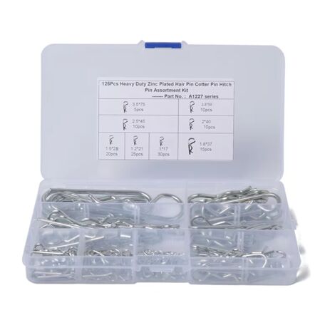 125 Pcs R Type Spring Cotter Pin M1 M1.2 M1.5 M1.8 M2 M2.5 M2.8 M3.5 ...