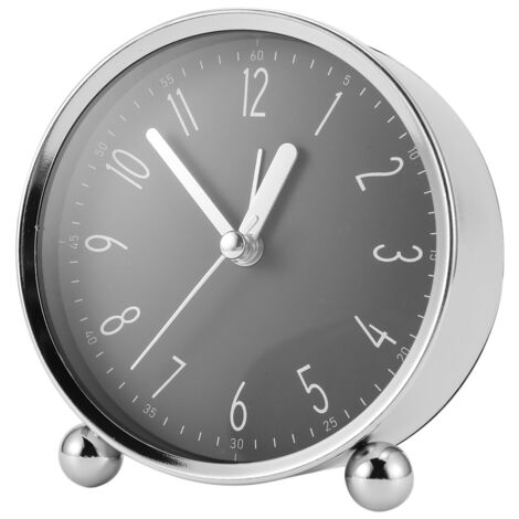 Non Ticking Alarm Clock,4 Inch Silent Bedside Clock for Heavy Sleepers ...