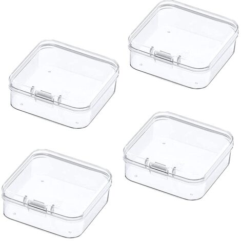 Clear Plastic Beads Storage Containers Box with Hinged Lid Bead for ...