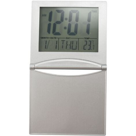Mini Travel Alarm Clock, Digital LCD Display Desk Foldable Clocks With ...